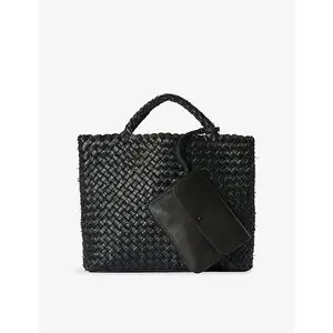 THE ROW Amber Leather Tote Bag - Black Ans
