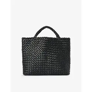 THE ROW Amber Leather Tote Bag - Black Ans