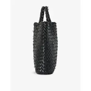 THE ROW Amber Leather Tote Bag - Black Ans