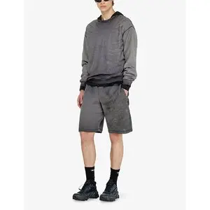 DIESEL® Dévoré Motif Washed Jersey Shorts
