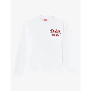 DIESEL® Flocked Graphic-print Cotton Jumper - 100
