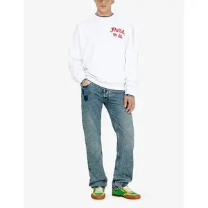 DIESEL® Flocked Graphic-print Cotton Jumper
