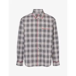 Marni Classic Check Spread-collar Cotton Shirt - Walnut