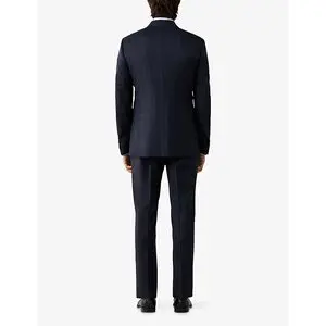 HACKETT  Windowpane Double-breasted Wool Blazer