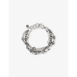 CLOCKS AND COLOURS Iron Vein 7mm Stainless Steel Bracelet - Silver