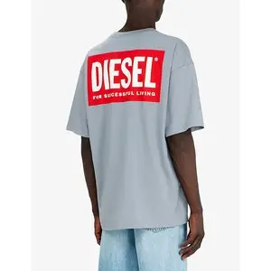DIESEL® Graphic-logo Print Cotton T-shirt