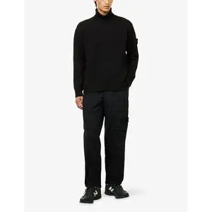 Stone Island Ghost Knitted Cotton-blend Roll-neck