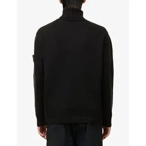 Stone Island Ghost Knitted Cotton-blend Roll-neck