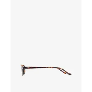 KAREN WAZEN Carolyn Rectangular-shape Shell Acetate Sunglasses