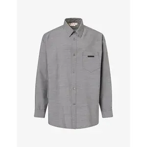 Marni Oversized Long-sleeve Wool Shirt - Grey