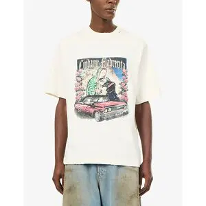 WILLY CHAVARRIA Cuidame Madrecita Oversized Graphic Cotton-jersey T-shirt - Masa