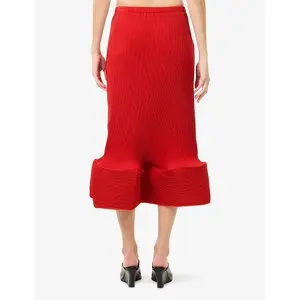 MELITTA BAUMEISTER Structured Ripple-pleated Midi Skirt