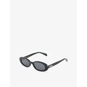 KAREN WAZEN Olivia Oval-shape Acetate Sunglasses