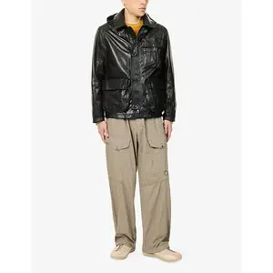 C.P. COMPANY Millie Goggle-hood Leather Jacket