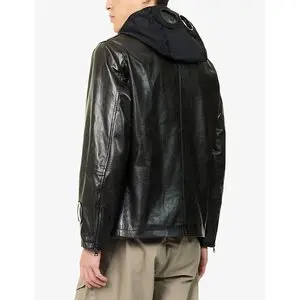 C.P. COMPANY Millie Goggle-hood Leather Jacket