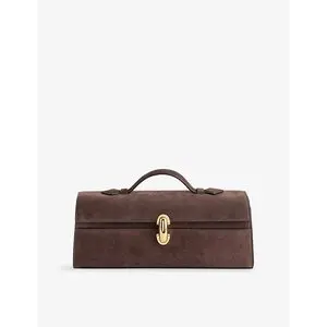 Savette Symmetry Slim Suede Top-handle Bag - Coffee