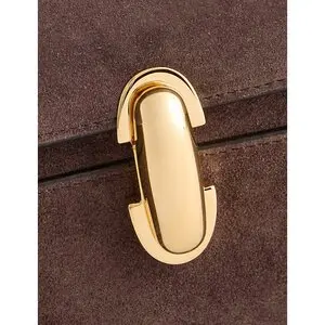 Savette Symmetry Slim Suede Top-handle Bag