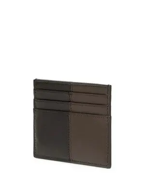 Fendi Card Holder "ff Double" In /ebony Bicolor Leather