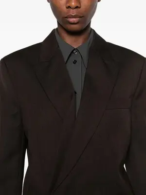 Victoria Beckham Single-breasted Blazer In Mouliné Twill