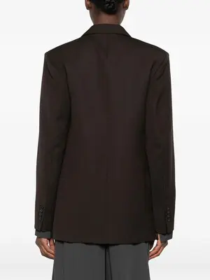 Victoria Beckham Single-breasted Blazer In Mouliné Twill