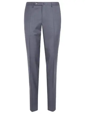 Incotex Tailored Wool Trousers With Pleats - Grey