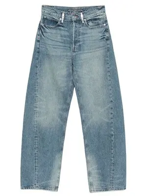 Alexander Wang Wide-leg Mid-rise Jeans With Crystals