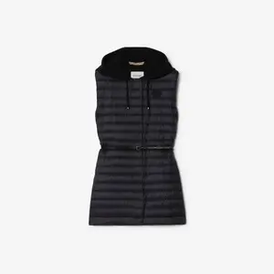 Burberry Nylon Ainsworth Hooded Gilet - Navy