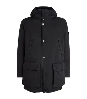 Stone Island Ghost Piece Short Down Parka - Black