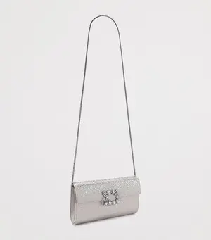 ROGER VIVIER Embellished Efflorescence Envelope Clutch Bag