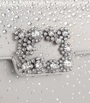 ROGER VIVIER Embellished Efflorescence Envelope Clutch Bag