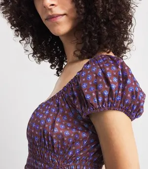 DÔEN Organic Cotton Quinelle Midi Dress - Purple