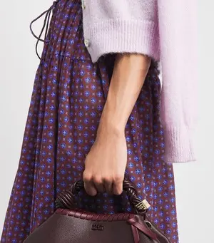 DÔEN Organic Cotton Quinelle Midi Dress - Purple