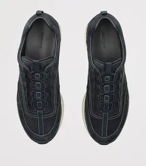 John Lobb Nubuck Leather Stream Elastic Sneakers