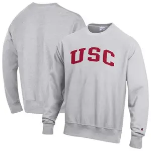 Champion Usc Trojans Reverse Weave Fleece Sweatshirt - Gray