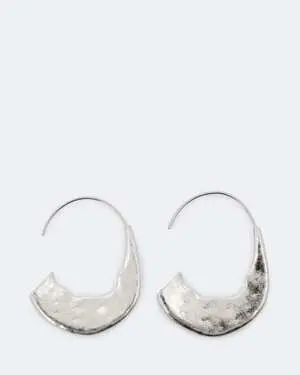 ALLSAINTS Talon Large Flat Hammered Earrings