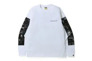A BATHING APE Ghost Long Sleeve Tee Shirt - White
