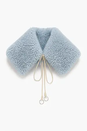Ulla Johnson Shearling Collar - Turquoise Turquoise