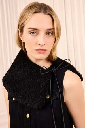 Ulla Johnson Shearling Collar - Noir
