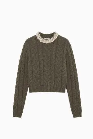 Ulla Johnson Marlie Knit Pullover With Embellishment