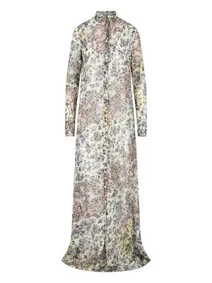 Dries Van Noten Long Jacquard Shirt Dress - Multi