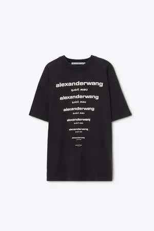 Alexander Wang Gradient Logo Tee - Washed Black