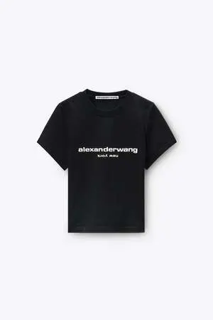 Alexander Wang Puff Logo Baby Tee Black
