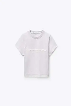 Alexander Wang Puff Logo Baby Tee - Light Heather Grey