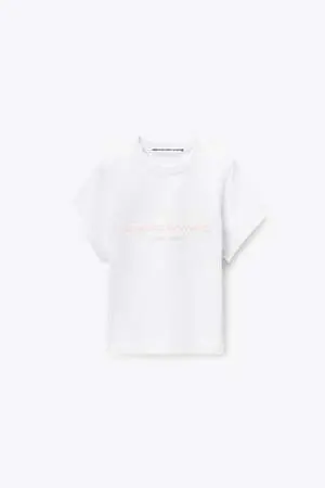 Alexander Wang Puff Logo Baby Tee White