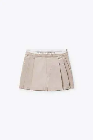 Alexander Wang Logo Elastic High-rise Short Stone