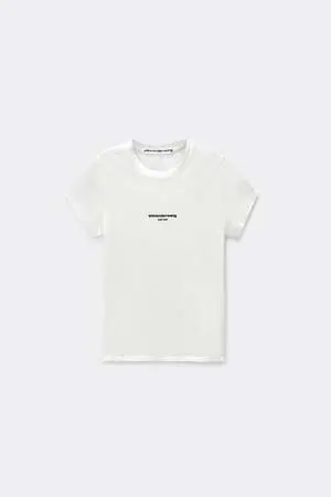 Alexander Wang Logo Print Fitted Tee - White