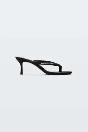 Alexander Wang Courtney 65mm Thong Logo Sandal Black