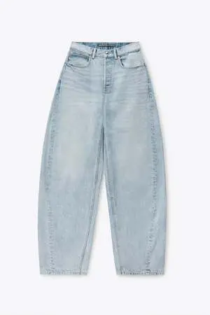 Alexander Wang Crystal Hotfix Logo Pocket Blow Up Jean - Light Bleach