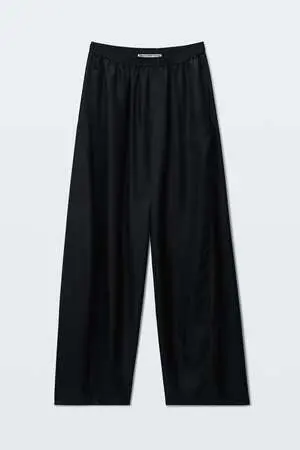 Alexander Wang Silk Mid-rise Track Pant - Black