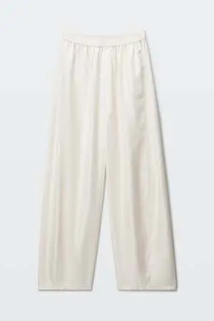 Alexander Wang Silk Mid-rise Track Pant - Ivory